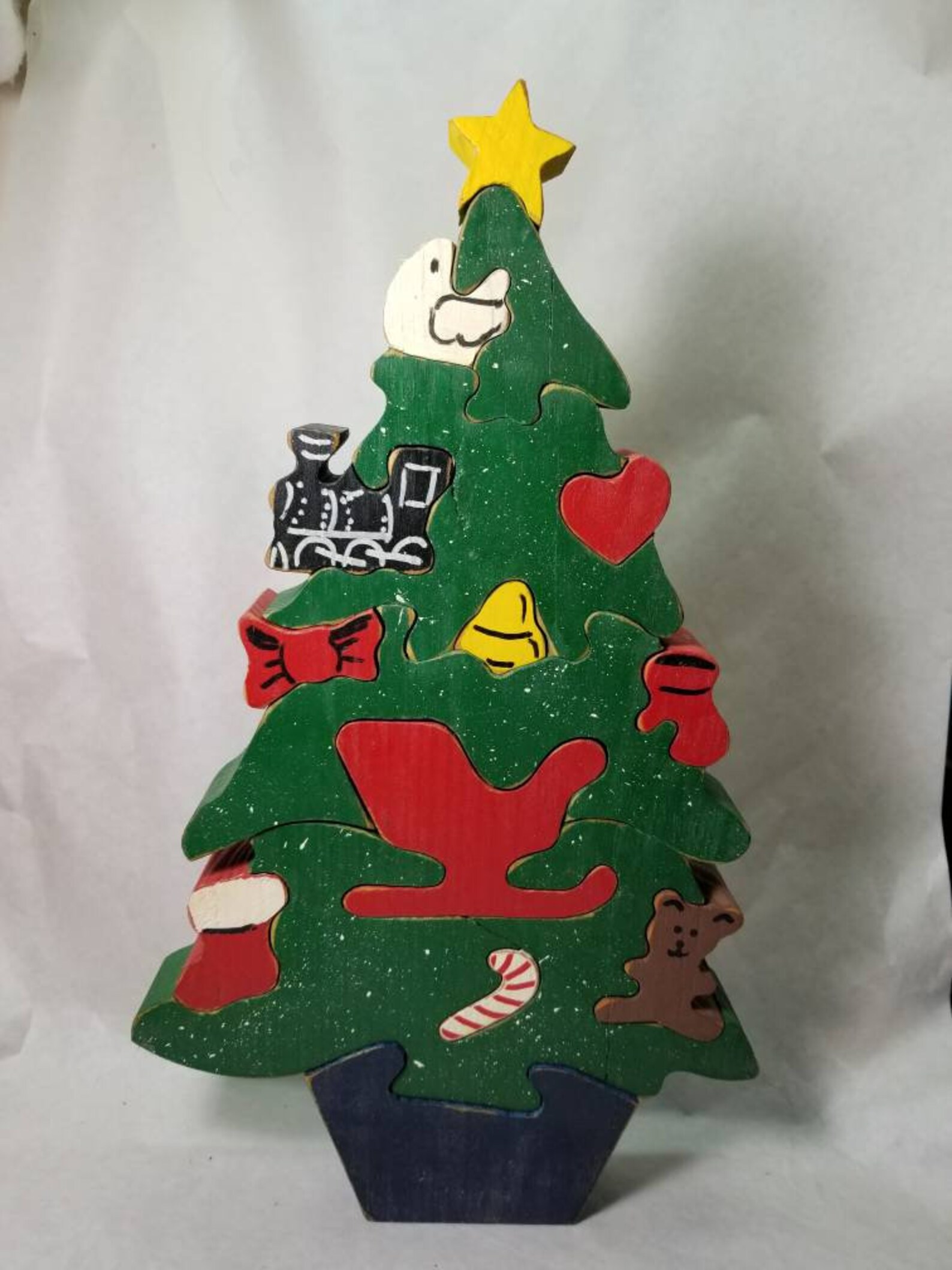 Christmas Tree Wood Puzzle, Christmas Decor, Christmas Tree, Holiday ...