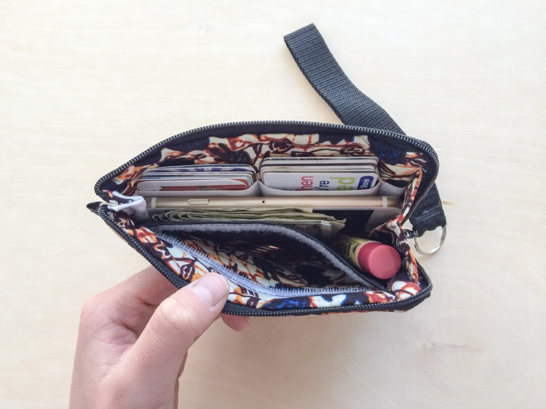 Wristlet Wallet Zipper Card Pouch- Zippered Pouch That Holds Cash ...