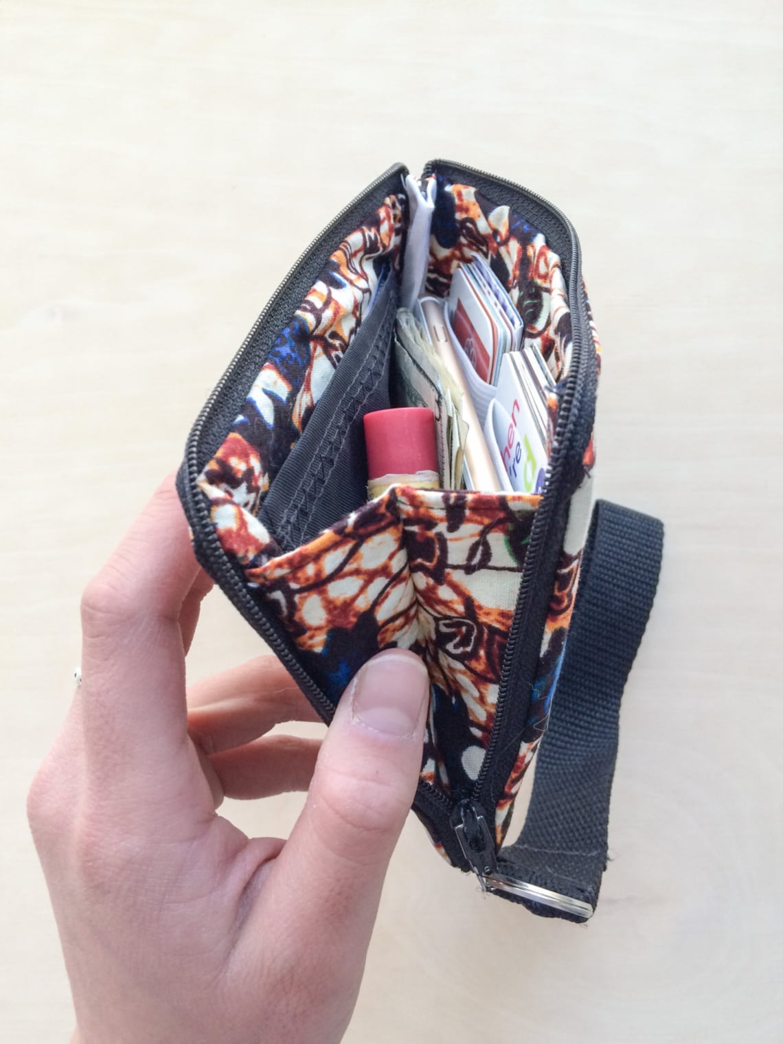 Wristlet Wallet Zipper Card Pouch Zippered Pouch That Holds - Etsy