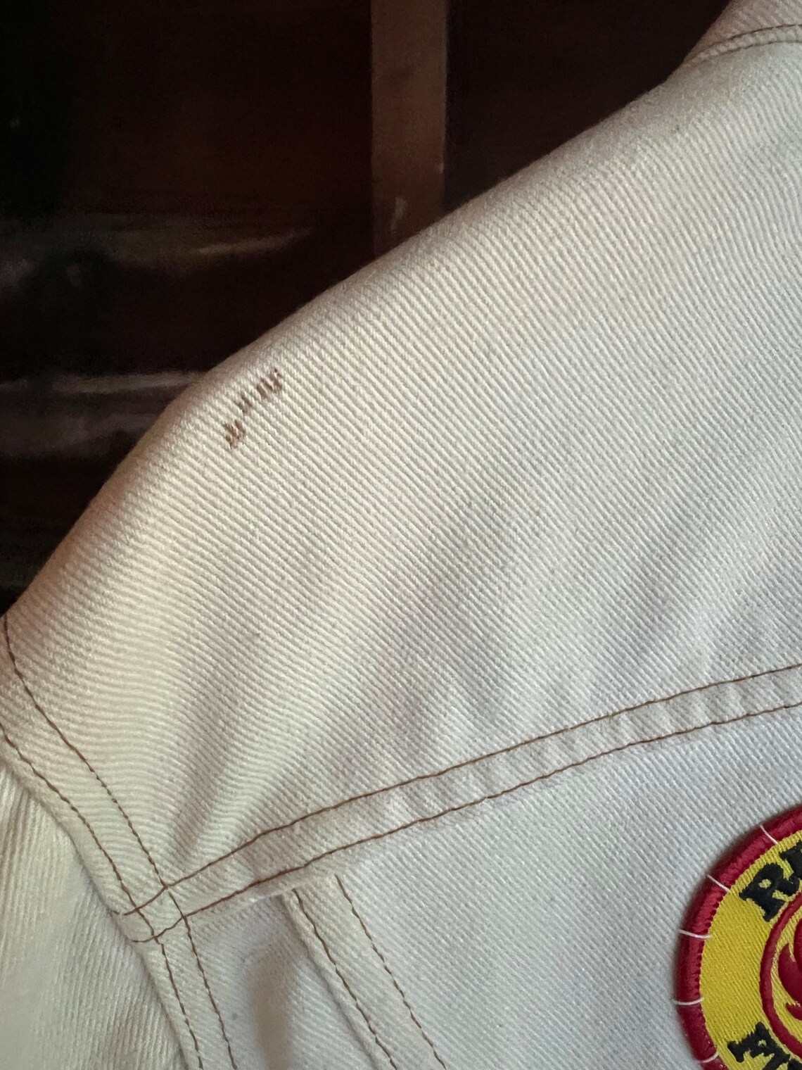 Vintage 70s Beige Denim Jacket With Hunting Rifle Patches - Etsy