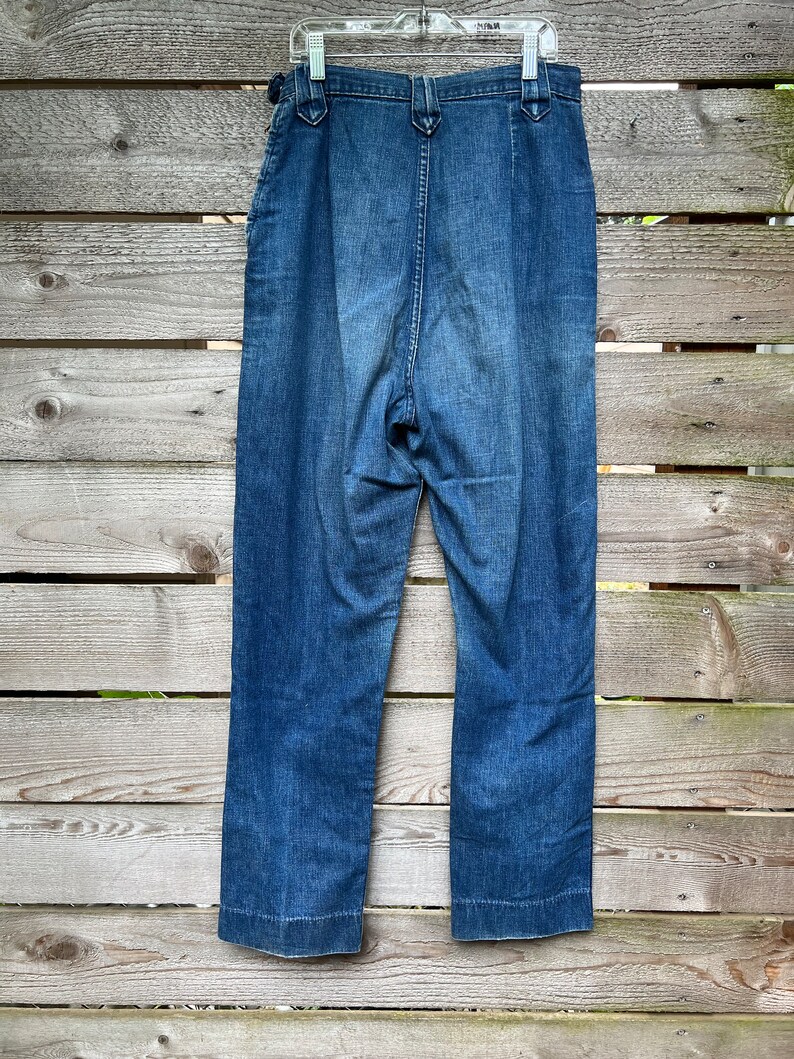 Vintage 50s Miss Wrangler Blue Bell Side Zip Jeans - Etsy