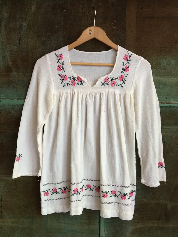 Vintage 1960s white muslin - Gem