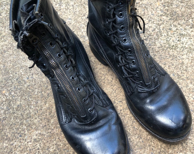 1980’s Addison Military Flyer Combat Boots With Detachable Zipper - Men ...