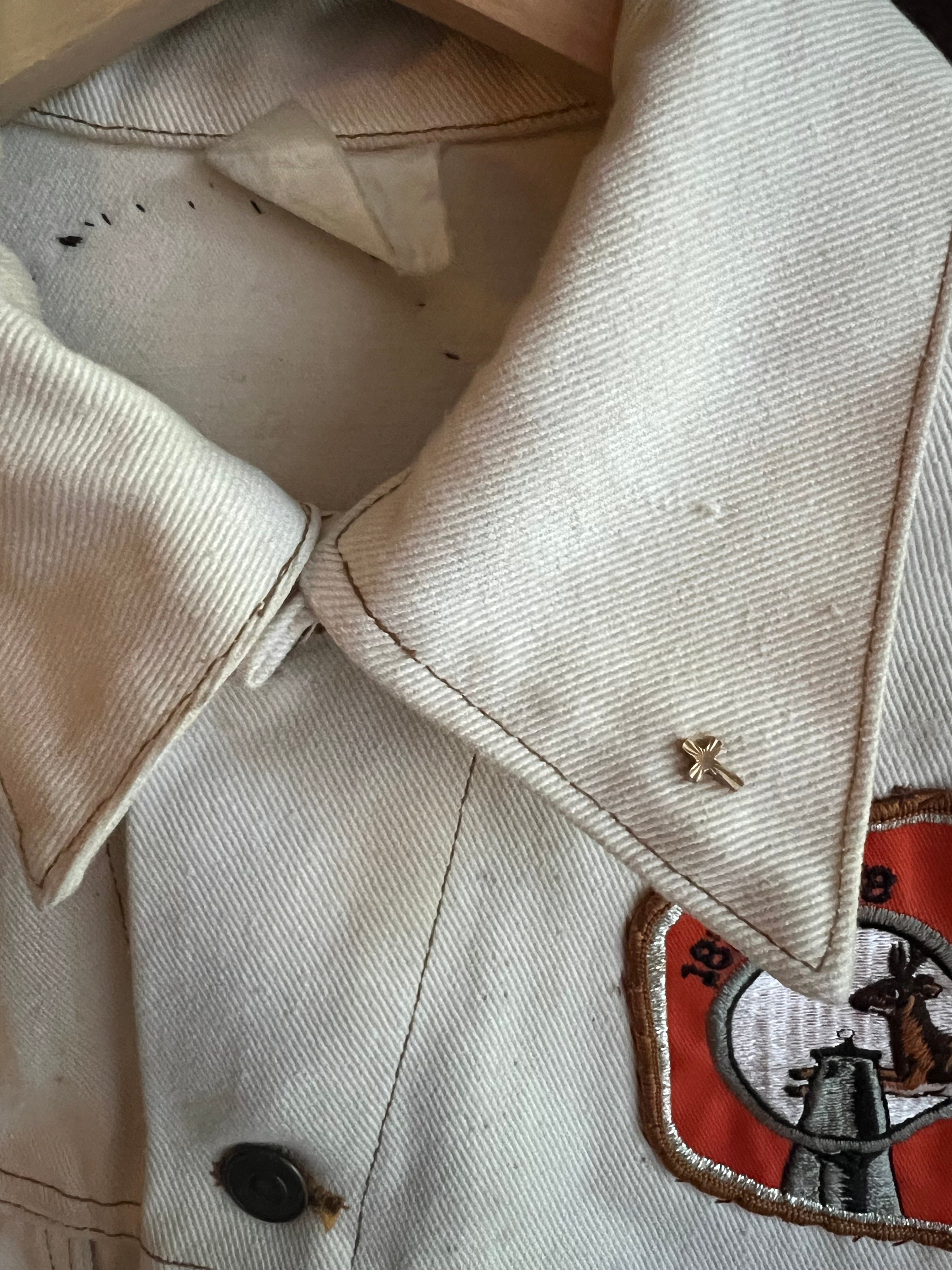 Vintage 70s Beige Denim Jacket With Hunting Rifle Patches - Etsy