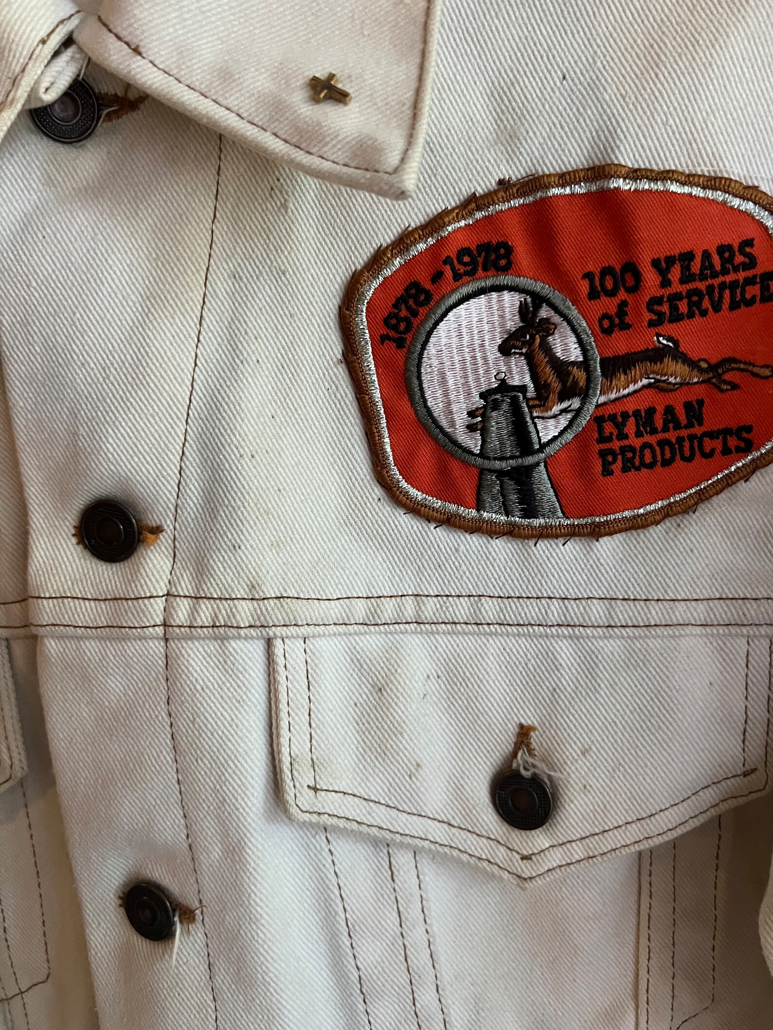 Vintage 70s Beige Denim Jacket With Hunting Rifle Patches - Etsy