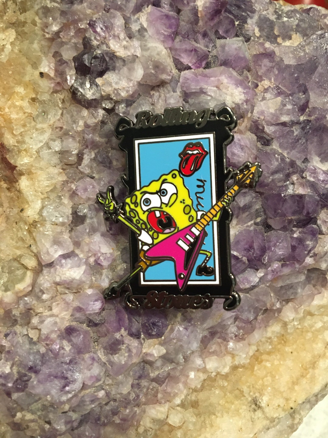Pink Guitar LE 50 Rolling Meme Cartoon Heady Festival Hat Hard Enamel ...