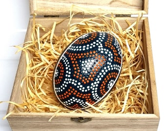 Aboriginal Hand Painted Emu Egg | Dot Art Design - Etsy