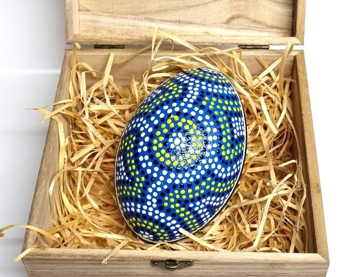 Aboriginal Hand Painted Emu Egg | Dot Art Design - Etsy