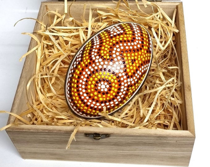 Aboriginal Hand Painted Emu Egg | Dot Art Design - Etsy