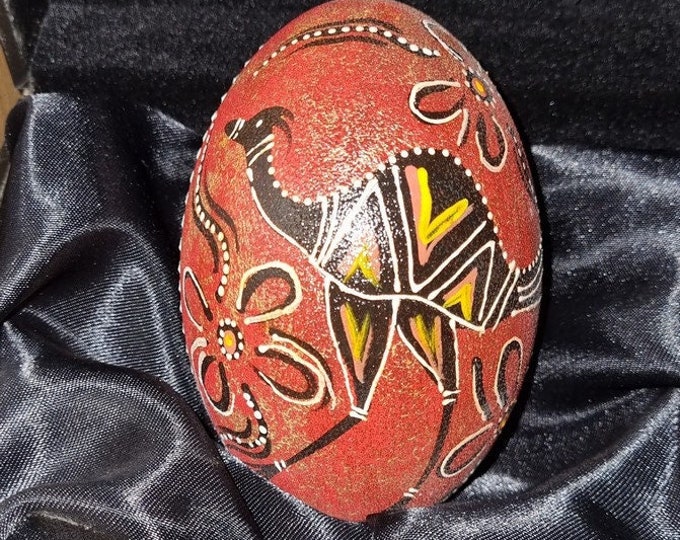Aboriginal Hand Painted Emu Egg | Emu Art Design - Etsy