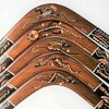Traditional Aboriginal Hand Painted Hunting Boomerang | Dot Art Design ...