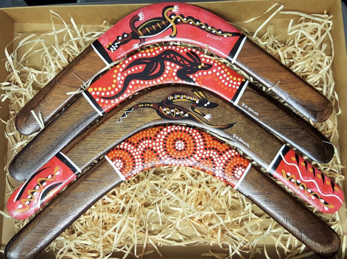 Gift Boxed 4 X RED Returning Boomerangs 16inch - Etsy