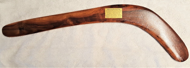 Traditional Aboriginal Kylie Boomerang | Black Wattle Timber ...