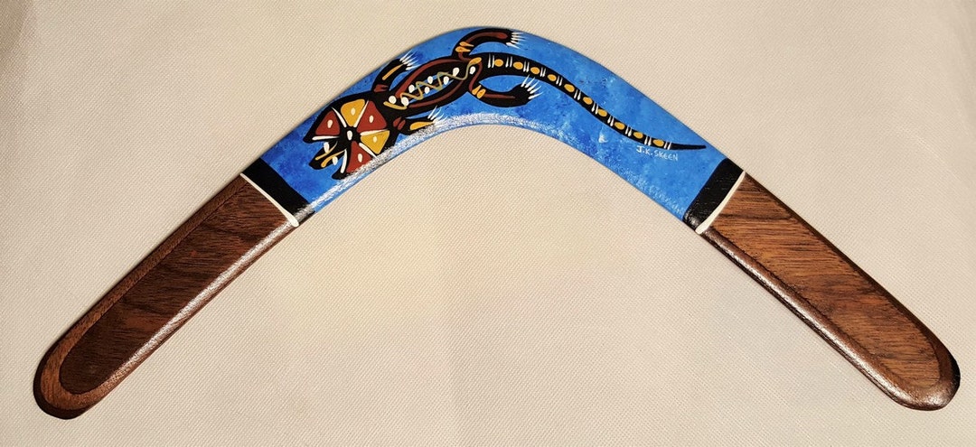 Returning Traditional Boomerang | Blue Contemporary Design | 18 Inch ...