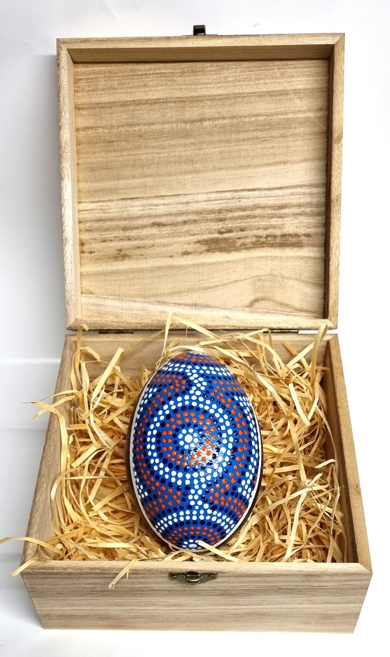Aboriginal Hand Painted Emu Egg | Dot Art Design - Etsy Australia