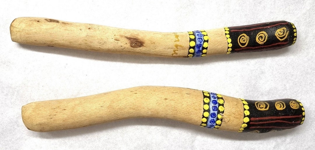 Vintage Australian Aboriginal Clap Sticks | 2 Different Sounds ...