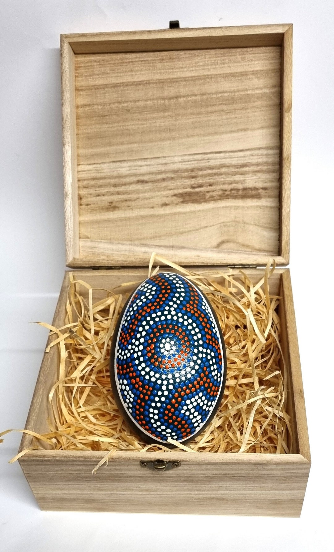 Aboriginal Hand Painted Emu Egg | Dot Art Design - Etsy