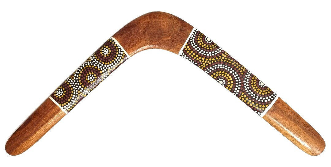 Traditional Aboriginal Hand Painted Kylie Boomerang | Dot Art Design - Etsy