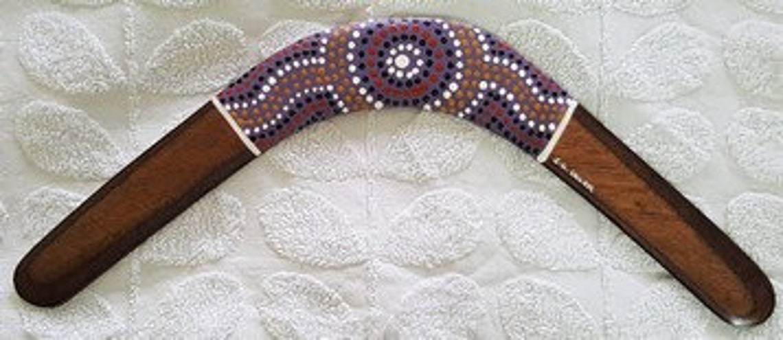 Returning Traditional Boomerang | Dot Art Design | 16 Inch ...