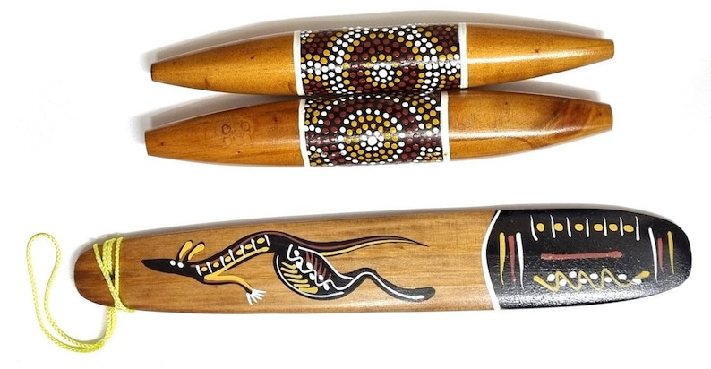 Aboriginal Musical Instruments | Clap Sticks and Bullroarer | Gift Pack ...