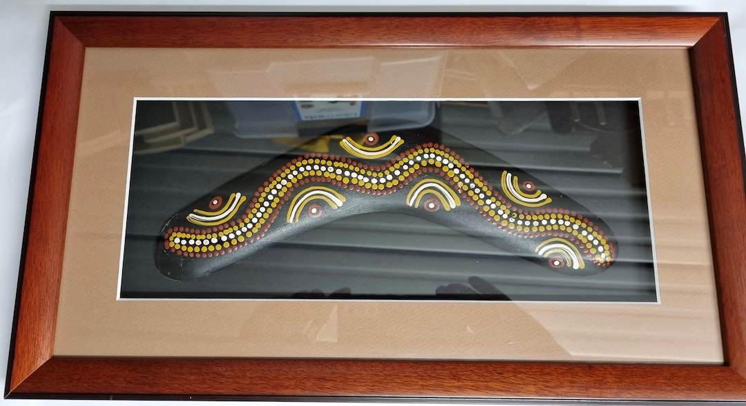 Framed Boomerang - 12 Inches - Plaque Engraving Option - Etsy