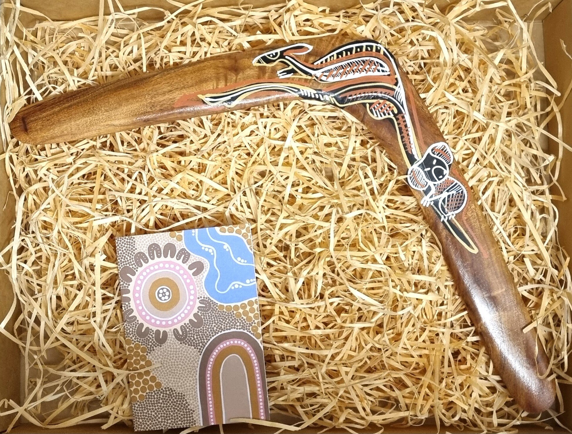 Australian Made Aboriginal Hand Painted Comeback Black Wattle Hunting ...