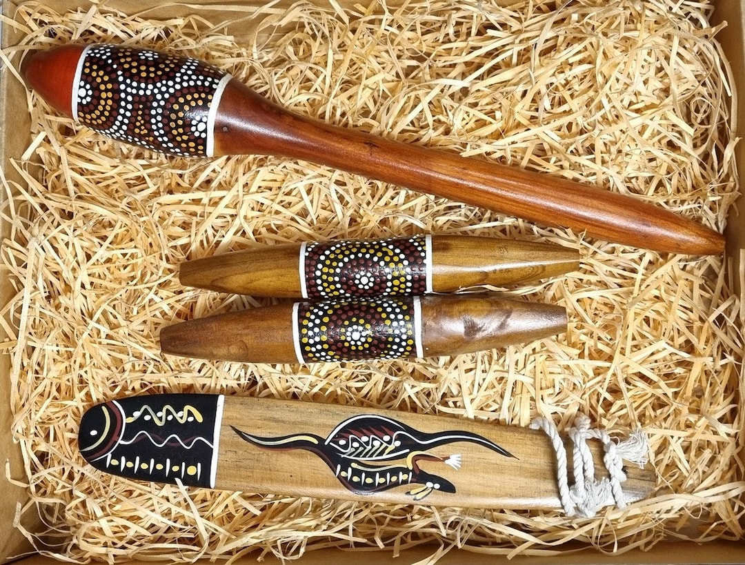 Aboriginal War Club (nulla Nulla), Clap Sticks and , Bullroarer | Gift ...