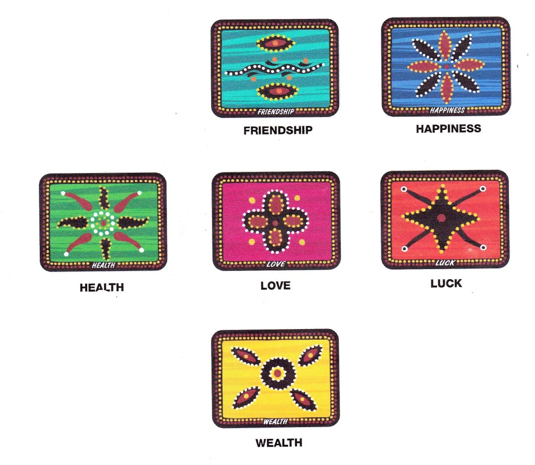 Australian Aboriginal Symbol Boxed Tri Plates Hand Painted by Leonie ...