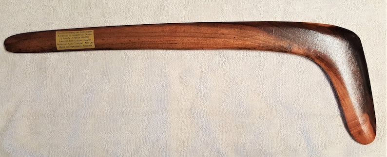 Traditional Aboriginal Kylie Boomerang | Black Wattle Timber ...