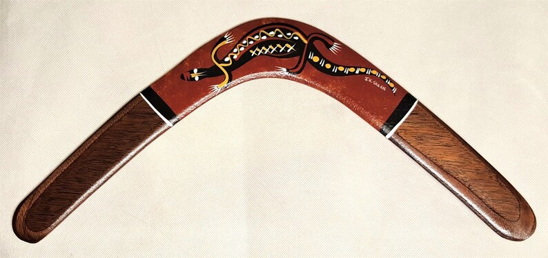 Returning Traditional Boomerang | Contemporary Brown Design | 18 Inch ...