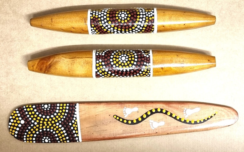 Aboriginal Clap Sticks and Message Stick | Gift Pack - Etsy