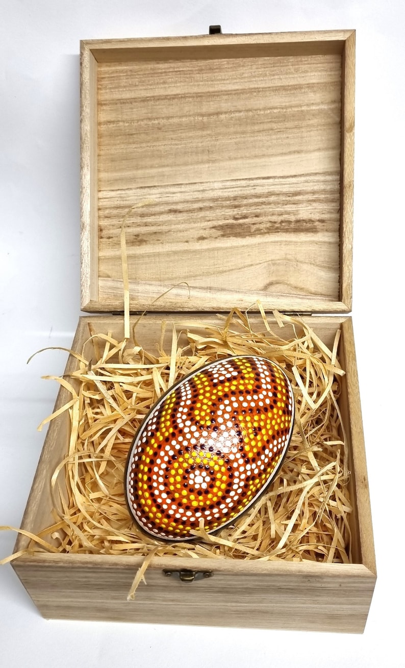 Aboriginal Hand Painted Emu Egg Dot Art Design - Etsy