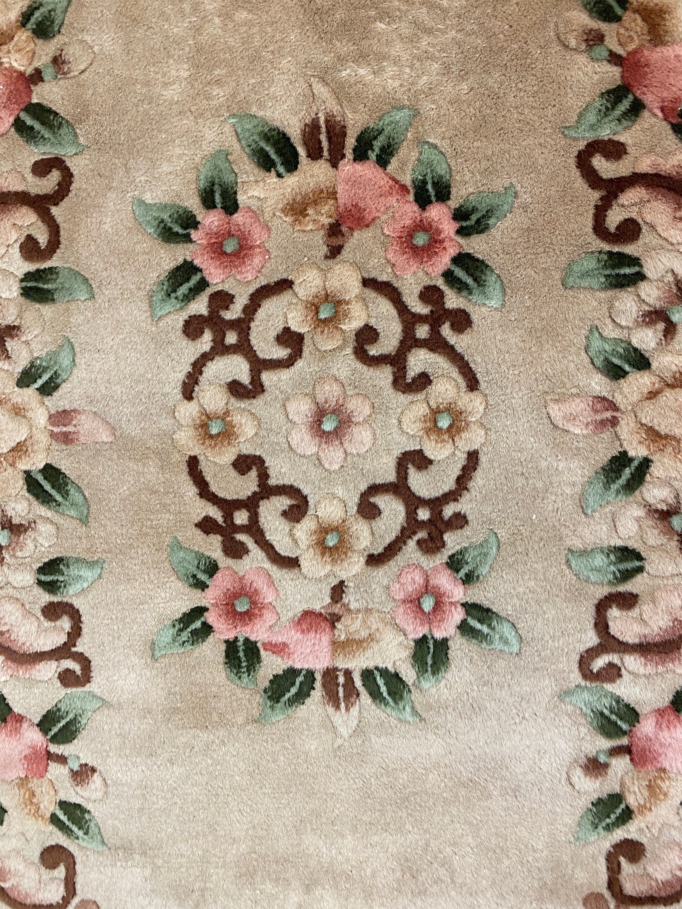 2' x 4' Chinese Aubusson Oriental Rug - Full Pile - Hand Made - 100% Wool