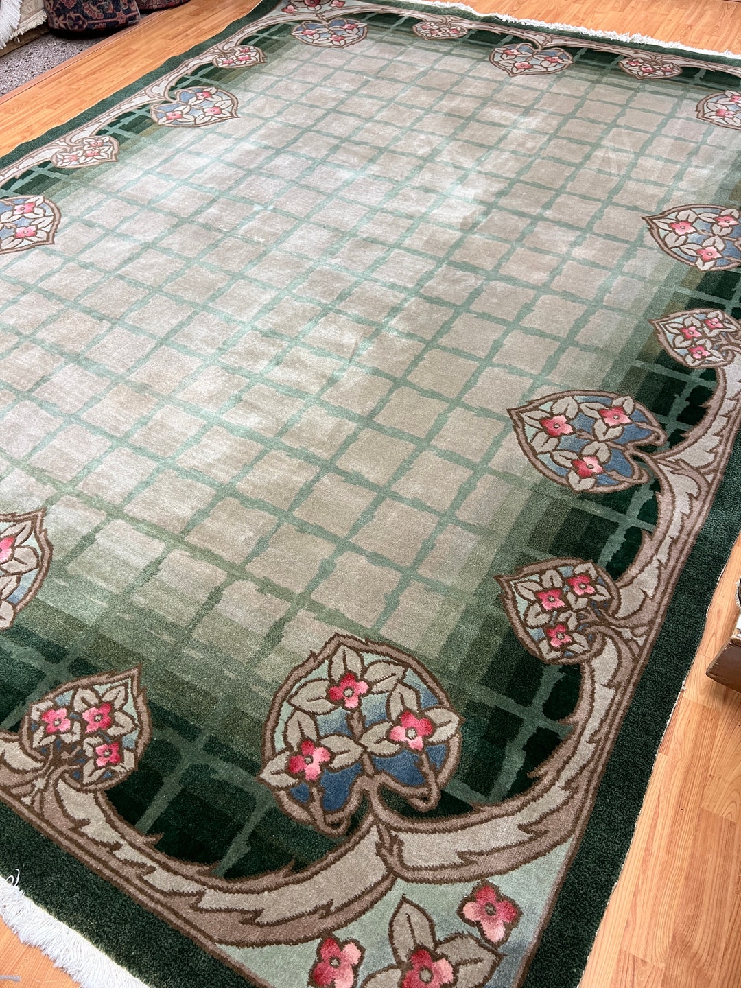 8'5 X 11'8 Indian Modern Oriental Rug - Etsy