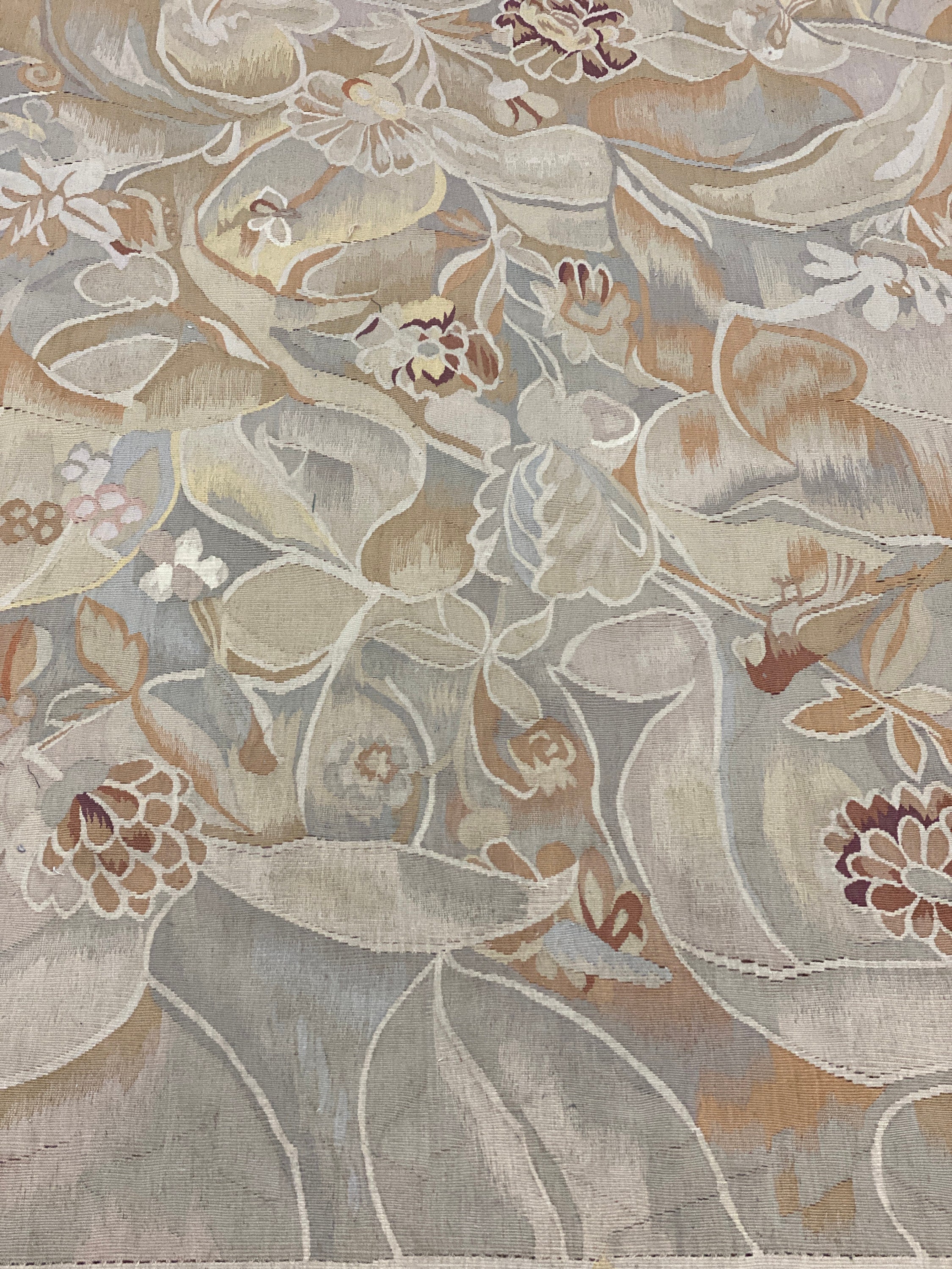 8'4 x 9'4 Chinese Aubusson Oriental Rug - Flat Weave - Hand Made - 100% ...