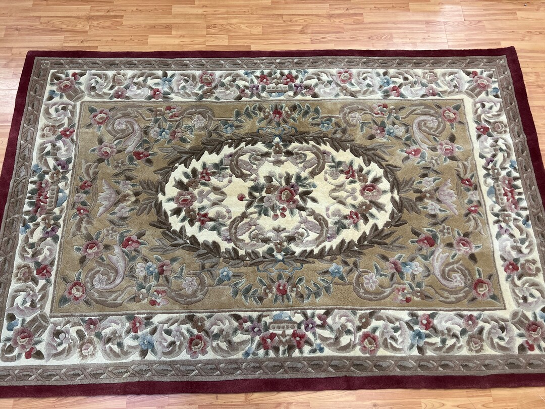 5' X 8' Chinese Aubusson Oriental Rug - Tufted - Hand Made - 100% Wool ...