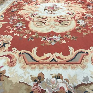 10'2" X 14'1" Chinese Aubusson Oriental Rug - Flat Weave - Hand Made ...