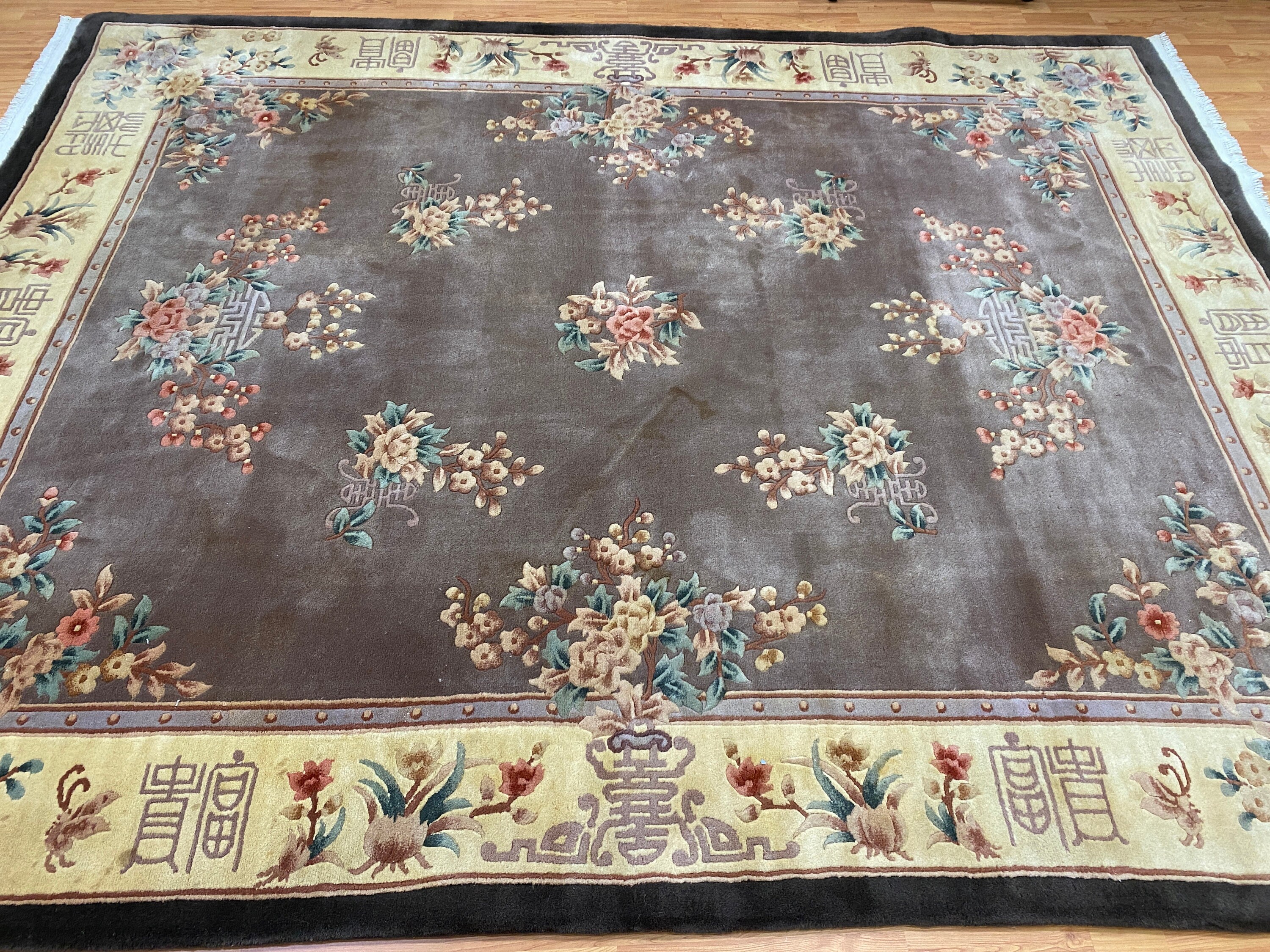 8' x 10' Chinese Aubusson Oriental Rug - Full Pile - Hand Made - 100% Wool