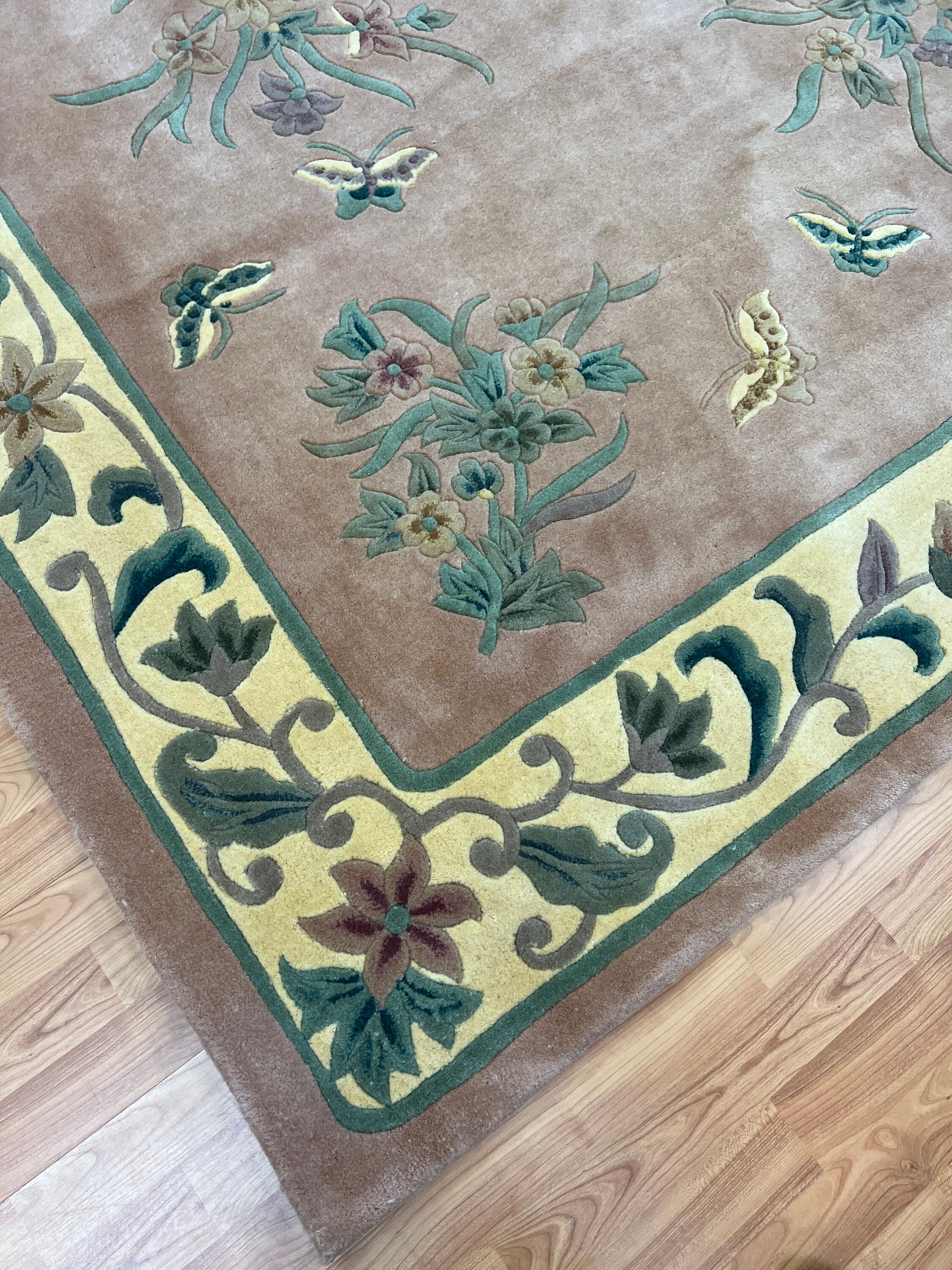 5'2 x 8'2 Chinese Art Deco Oriental Rug - Hand Tufted - Full Pile - 100 ...