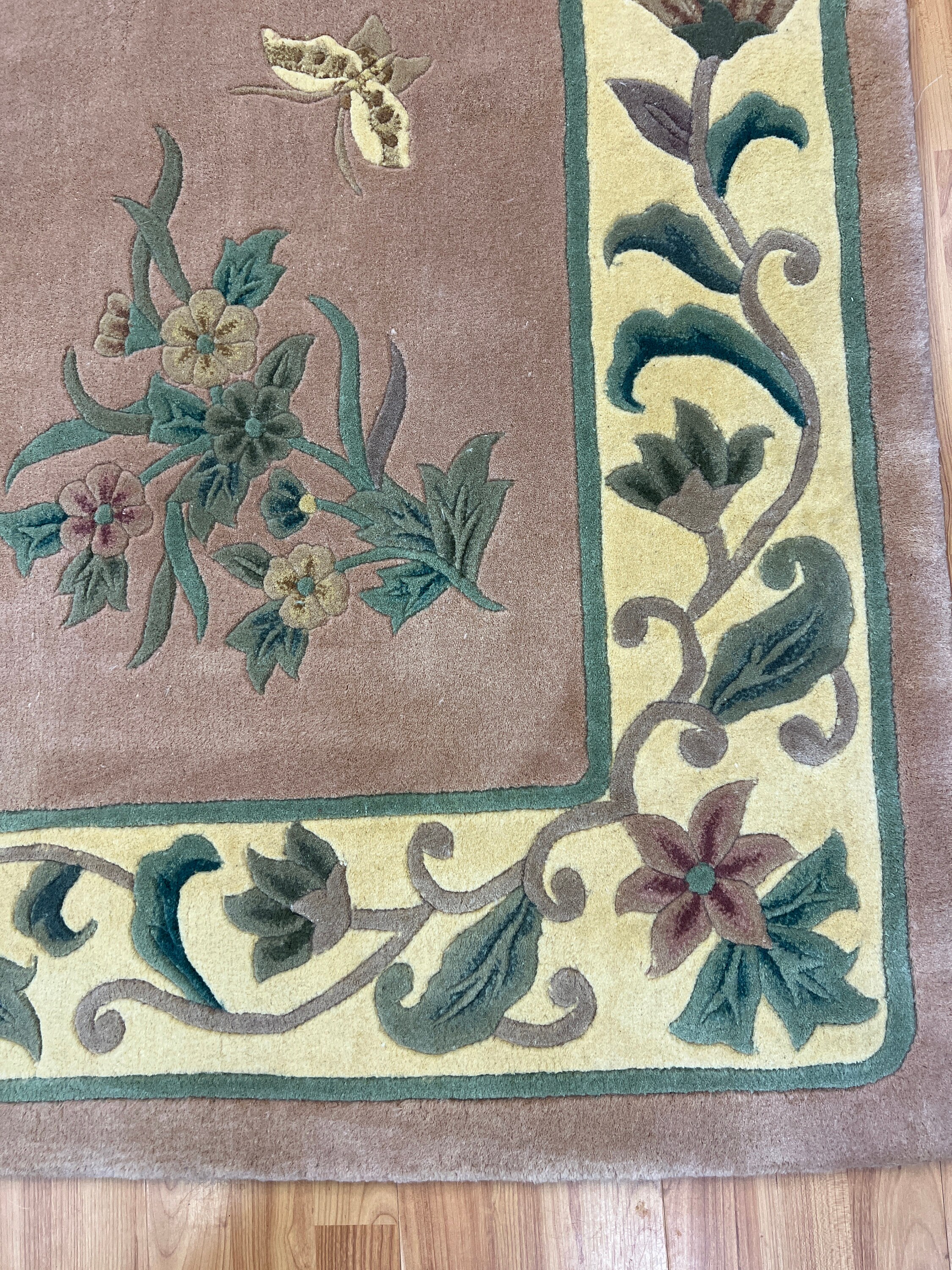 5'2 x 8'2 Chinese Art Deco Oriental Rug - Hand Tufted - Full Pile - 100 ...