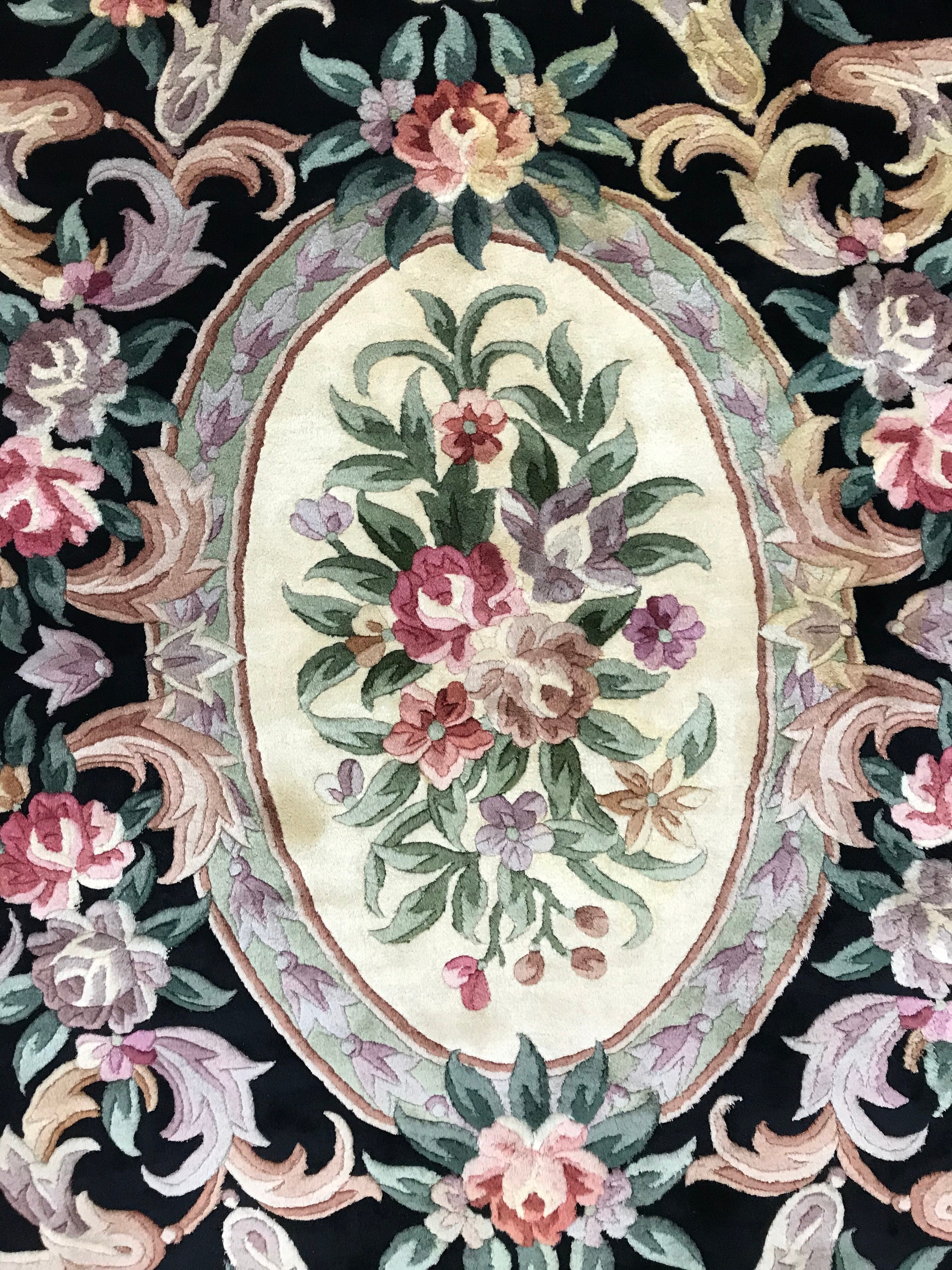 9'1 x 12'3 Chinese Aubusson Oriental Rug - Full Pile - Hand Made - 100% ...