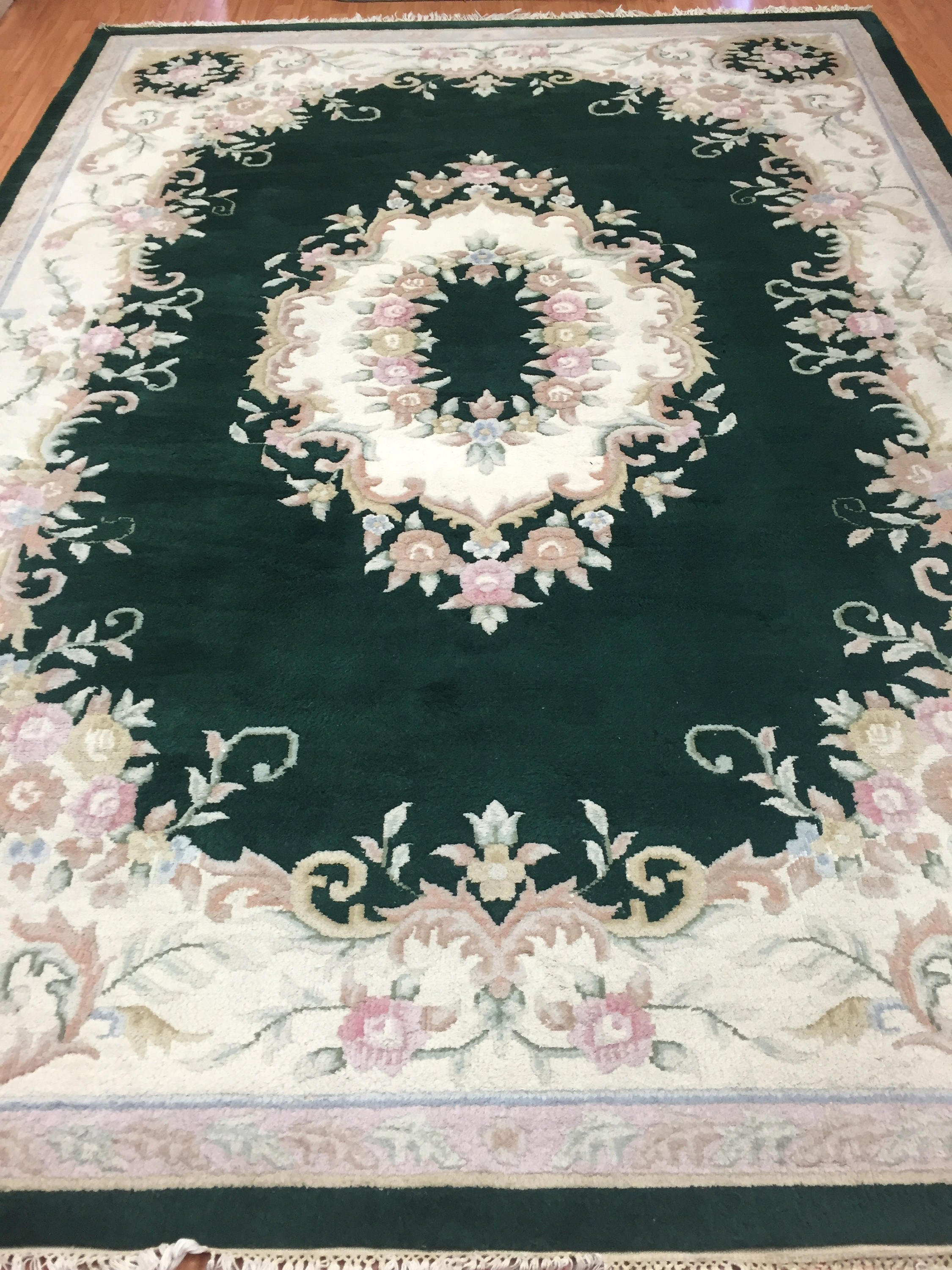 8'5 x 11'9 Chinese Aubusson Oriental Rug - Hand Made - 100% Wool