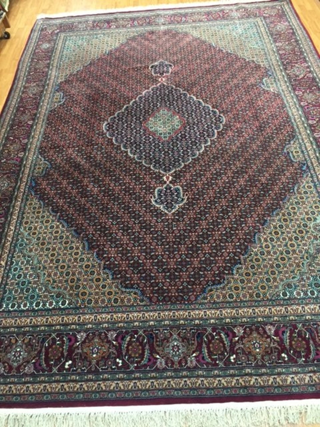 8'2" X 11'6" Sino Chinese Tabriz Oriental Rug - Hand Made - Wool & Silk ...