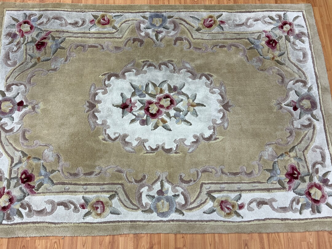 4' X 6' Chinese Aubusson Oriental Rug - Tufted - Hand Made - 100% Wool ...