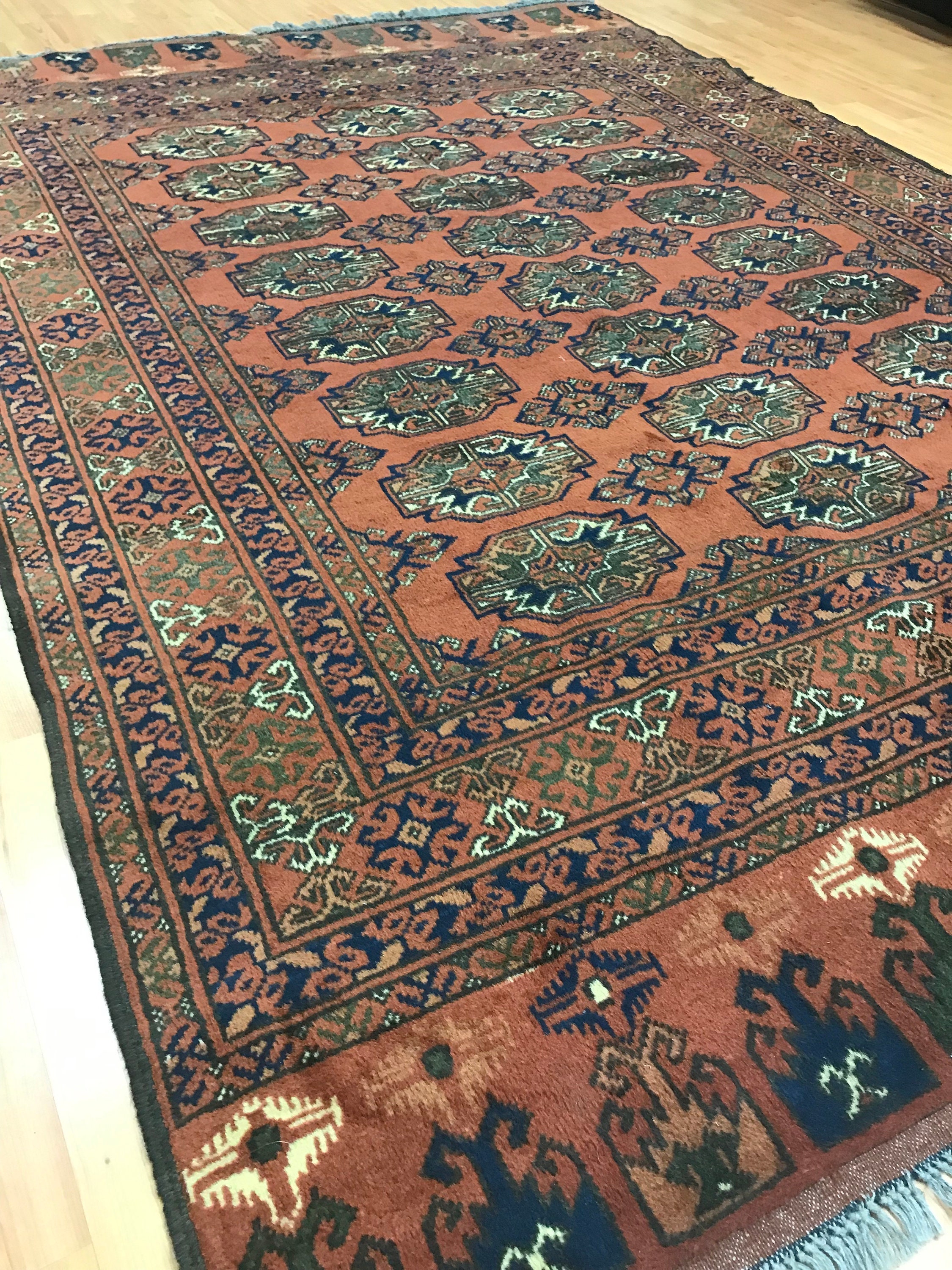 5'3 x 7'6 Afghan Kazak Oriental Rug - Full Pile - Hand Made - 100% Wool