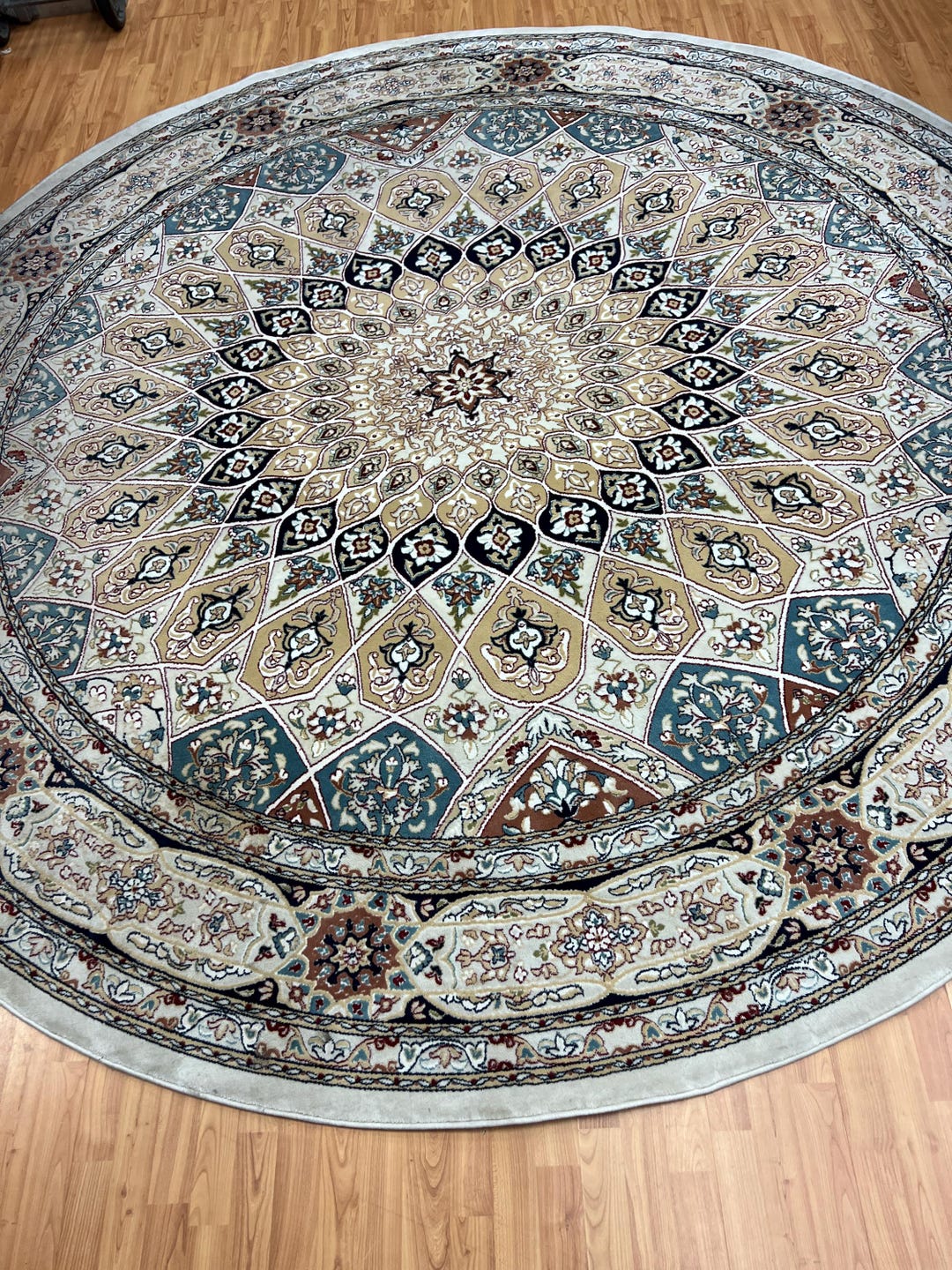 10' X 10' Round Turkish Oriental Rug - Arch Design - 100% Wool - Etsy
