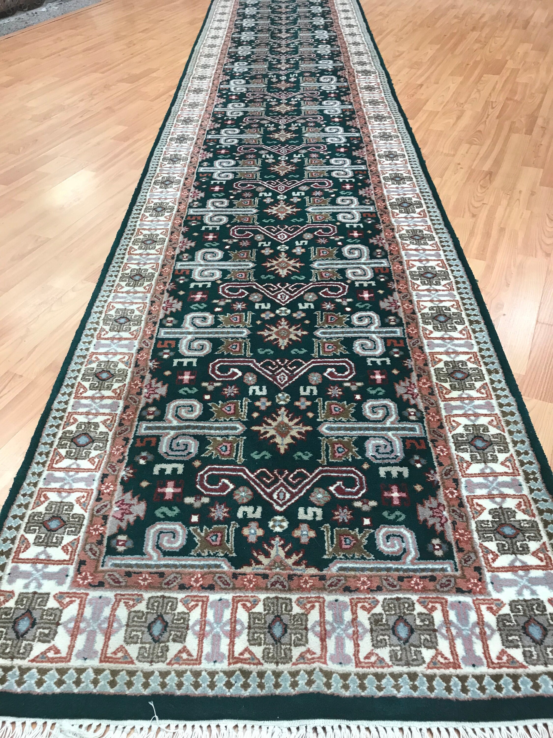2'8 x 14'9 Indian Morsh Josheghan Floor Runner Oriental Rug - Hand Made