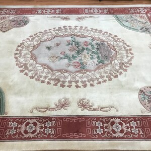 8'2" X 10'2" Chinese Art Deco Oriental Rug - Full Pile - Hand Made ...