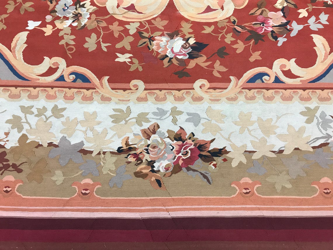 10'2 X 14'1 Chinese Aubusson Oriental Rug | Etsy