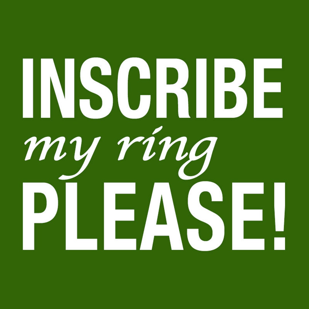 Grown Rings Custom Gilded Inscription (gold, White Gold, Silver ...